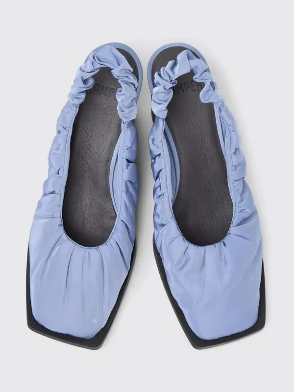 Camper Gathered Slingback Pumps - Blue