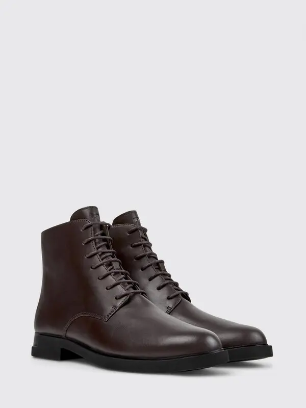 Camper Lace Up Ankle Boots - Brown