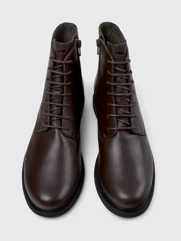 Camper Lace Up Ankle Boots - Brown