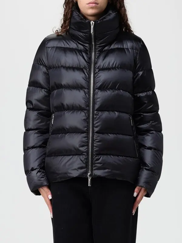 MOORER Quilted Zip-up Jacket - Black