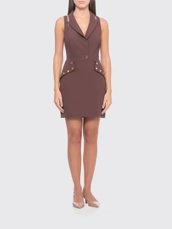 Elisabetta Franchi Sleeveless Mini Dress - Brown