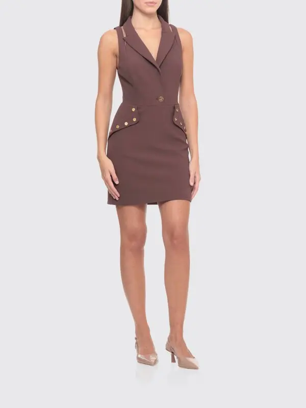 Elisabetta Franchi Sleeveless Mini Dress - Brown