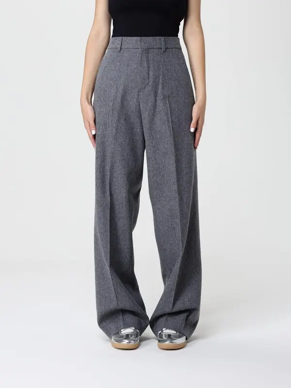 Ami Wide Leg Trousers - Grey