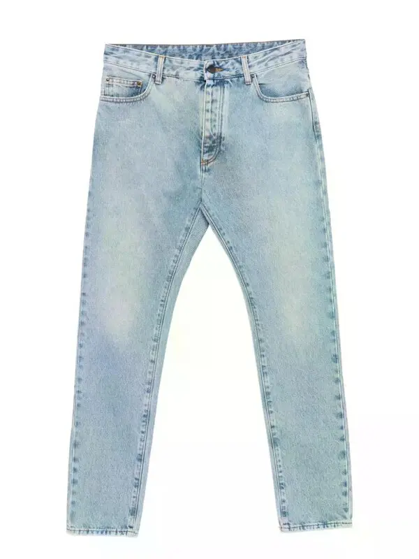Palm Angels Logo Print Jeans - Blue