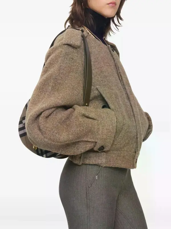 Burberry Detachable Scarf Wool Blend Jacket