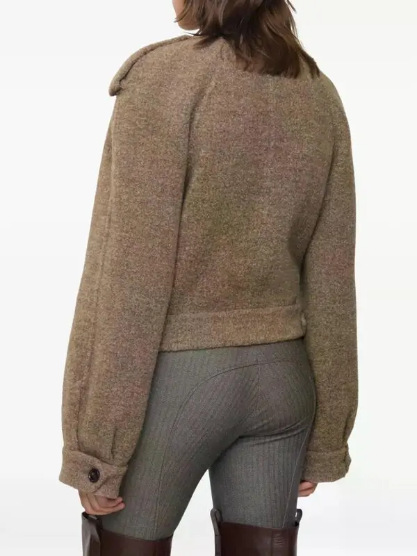 Burberry Detachable Scarf Wool Blend Jacket