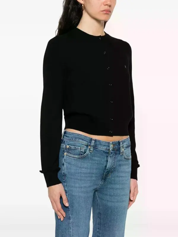 Sandro Cropped Ruffle-trim Cardigan