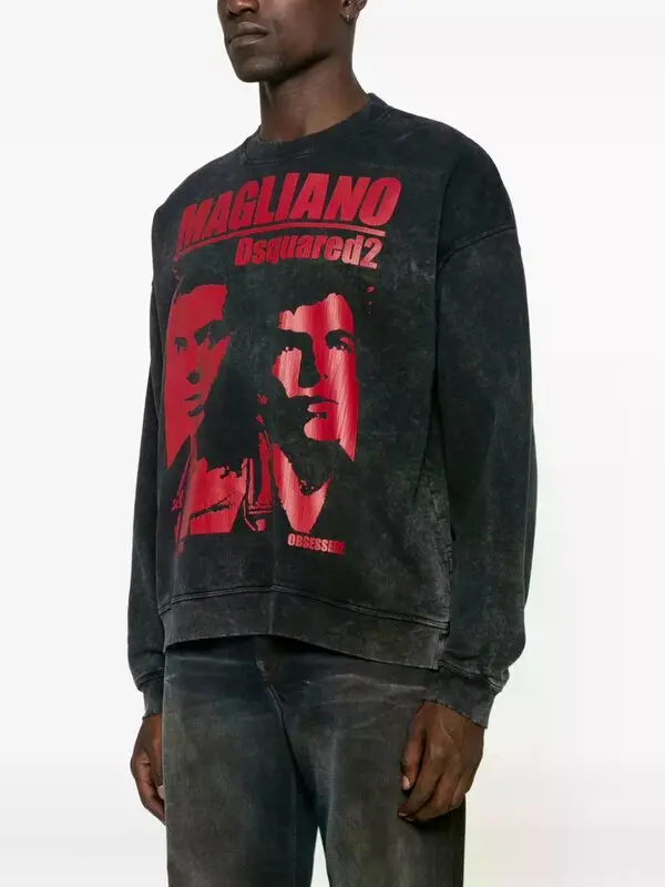 Dsquared2 Graphic-print Cotton Sweatshirt