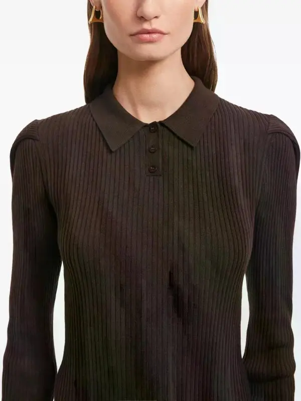 princess polly baby blue dress Aeron Rib-Knit Polo-Neck Midi Dress In Brown - 40% Off