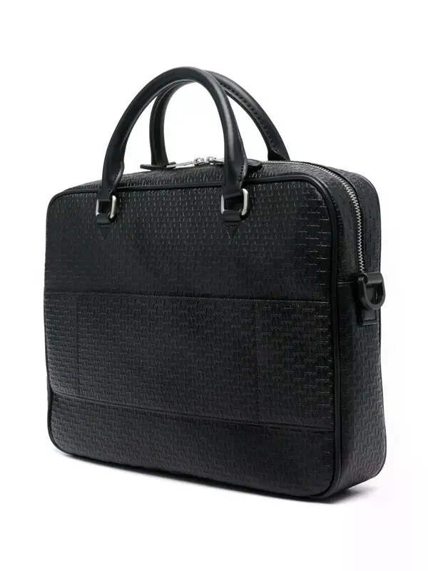 Armani Exchange Monogram-embossed Briefcase