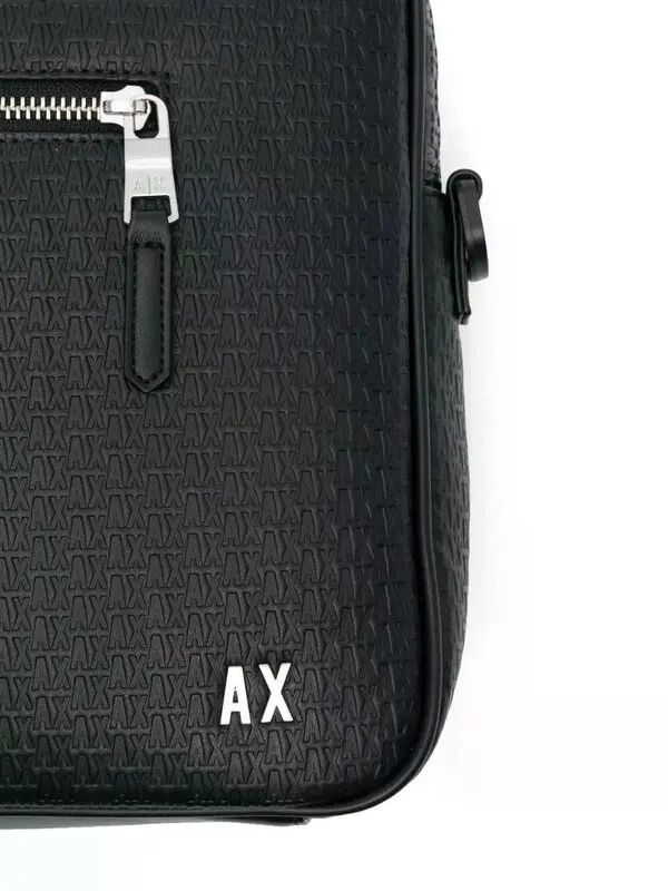 Armani Exchange Monogram-embossed Briefcase