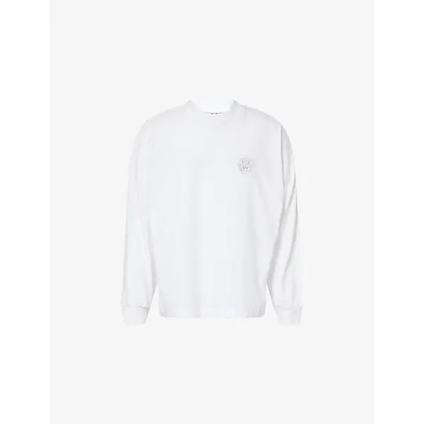 Carhartt Work In Progress Embroidered-logo Long-sleeve Cotton Top - White