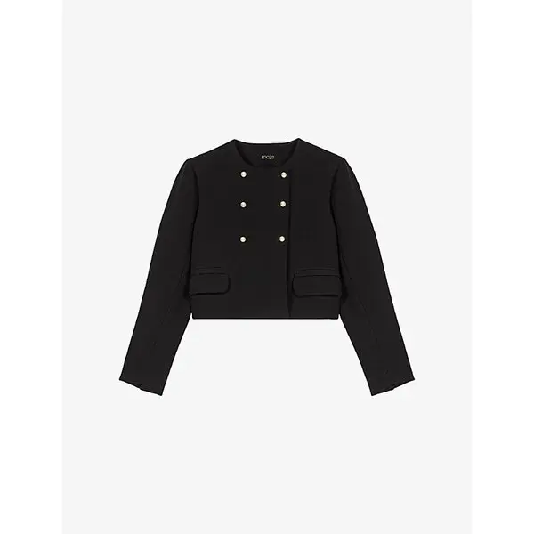 Maje Woven Cropped Jacket