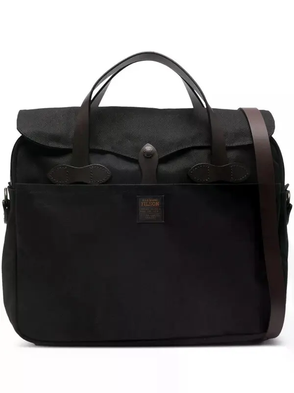 Filson Logo Patch Briefcase - Black