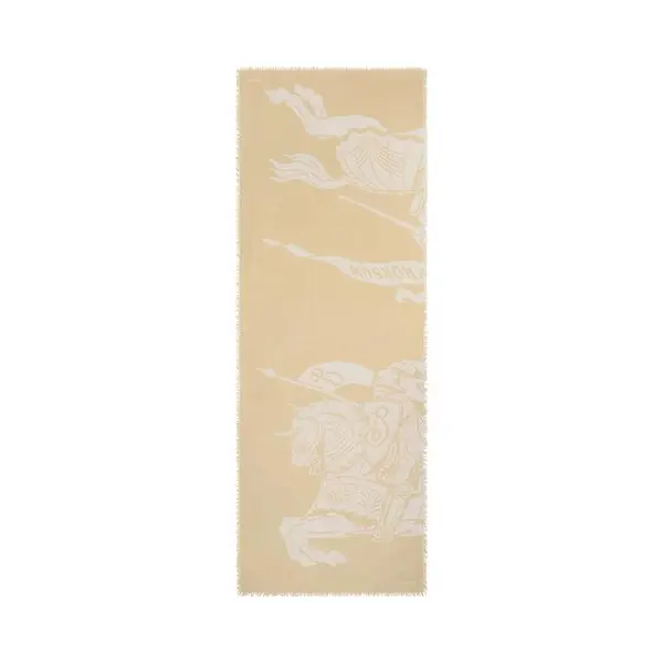 Burberry Large Ekd Lw Scarf 'sand - Tan