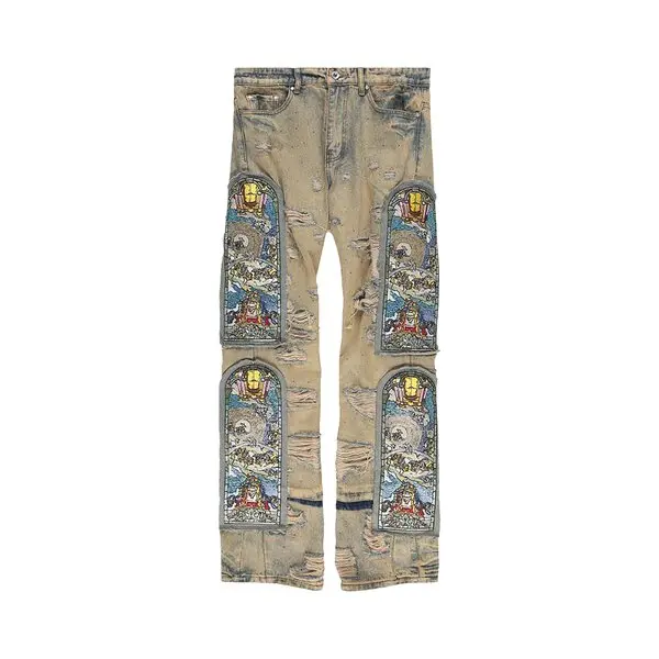 WHO DECIDES WAR BY EV BRAVADO Unfurled Denim Pants
