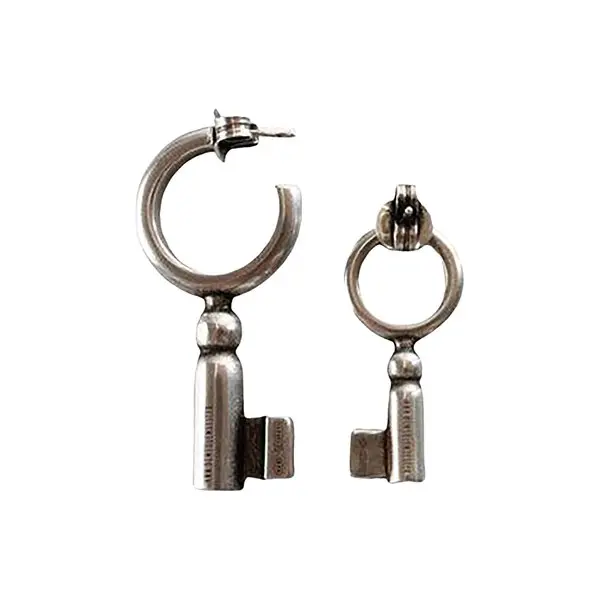 ANN DEMEULEMEESTER Foka Key Earrings - Silver