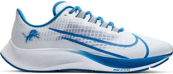 Nike Air Zoom Pegasus 37 Detroit Lions - White/pure Platinum/battle Blue