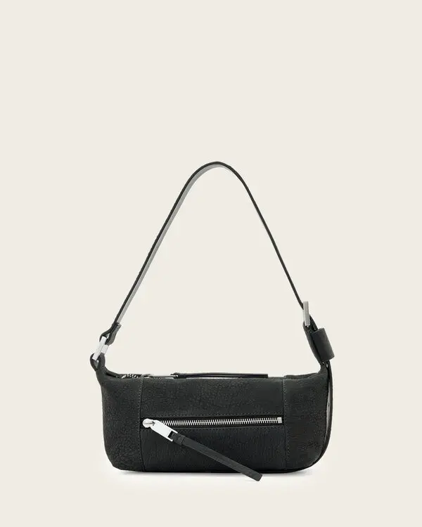 ALLSAINTS Vega Leather Mini Shoulder Bag - Grey