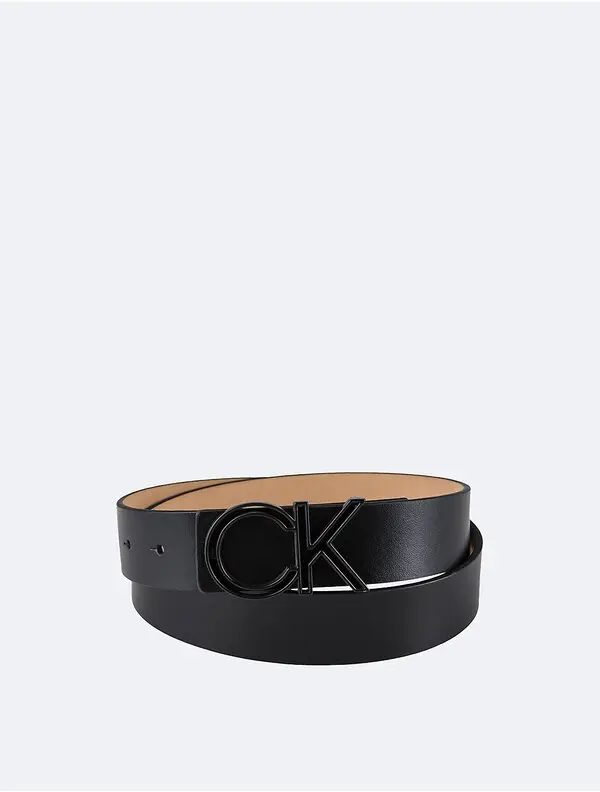 Calvin Klein Monogram Buckle Belt - Black