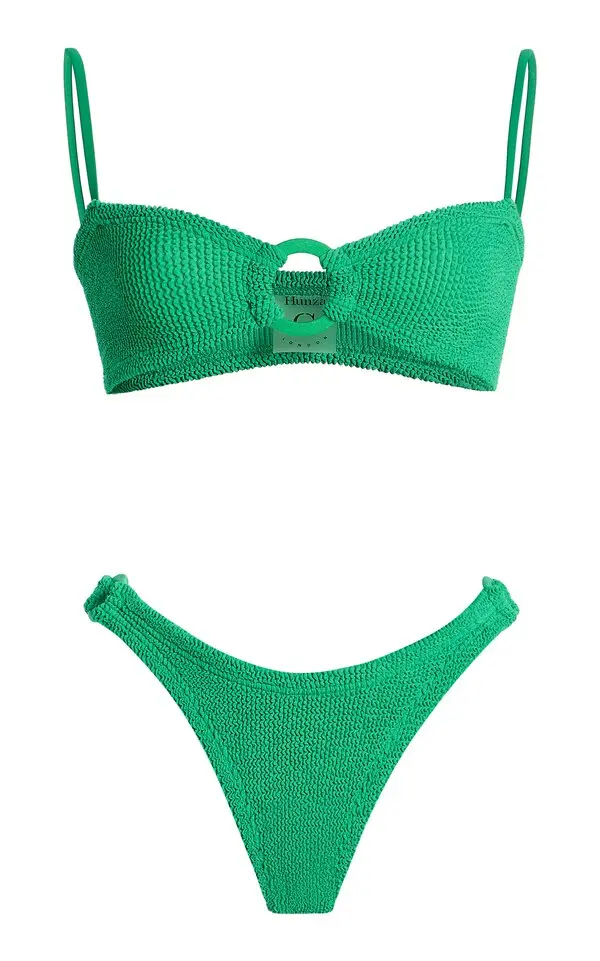Hunza G Misty Seersucker Bikini - Green