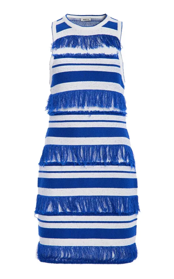 Simkhai Elly Textured Knit Mini Dress - Blue