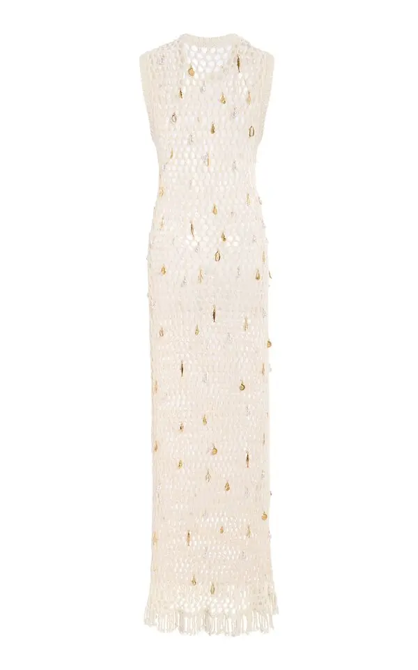 Simkhai Coralia Cotton-blend Knit Charmed Midi Dress