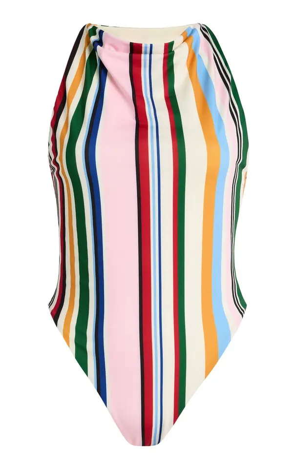 CALA DE LA CRUZ Audrey Bateau-neck One-piece Swimsuit - Multi