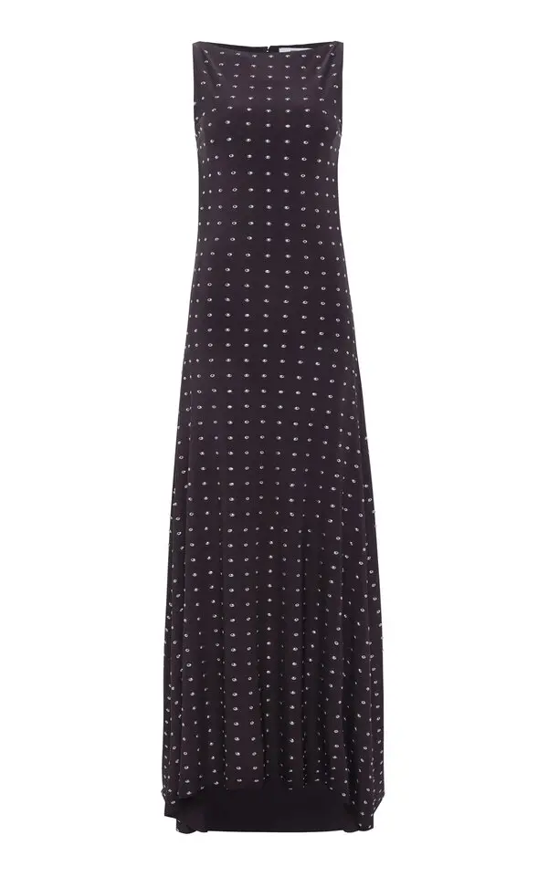SIEDRES Grace Studded Maxi Dress - Brown