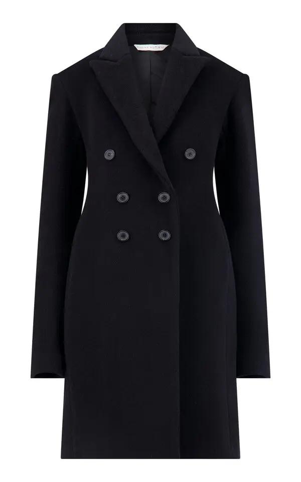 Marina Moscone Wool Basque Tailored Overcoat