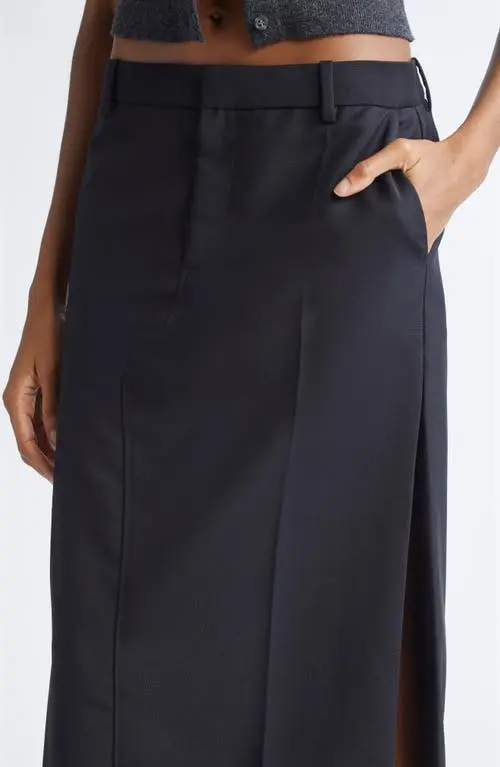 Alexander Wang Wool & Mohair Tailored Maxi Skirt