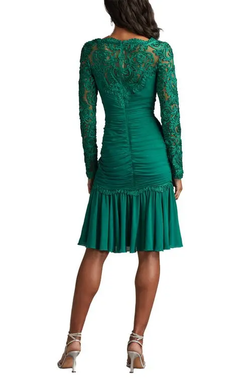 Tadashi Shoji Soutache Long Sleeve Cocktail Dress
