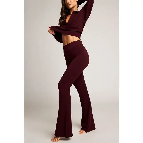NEGATIVE UNDERWEAR Club Flare Pants - Garnet