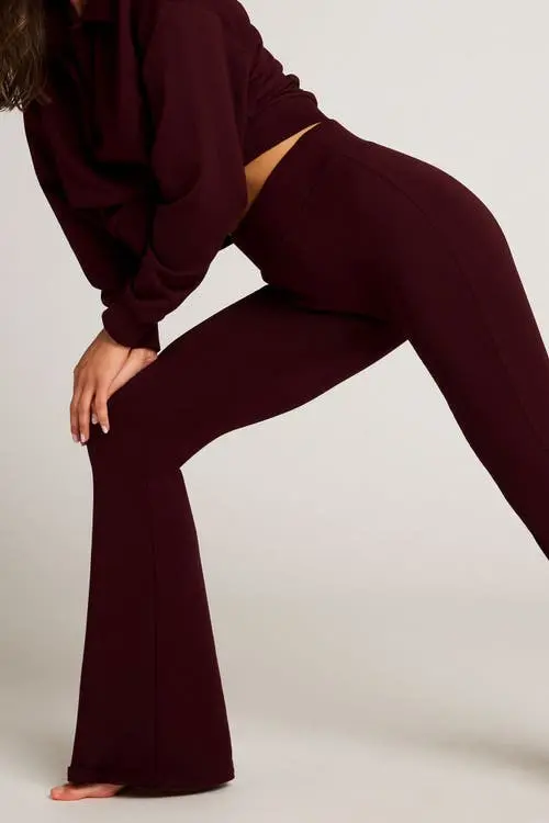 NEGATIVE UNDERWEAR Club Flare Pants - Garnet