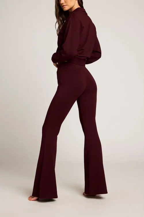 NEGATIVE UNDERWEAR Club Flare Pants - Garnet