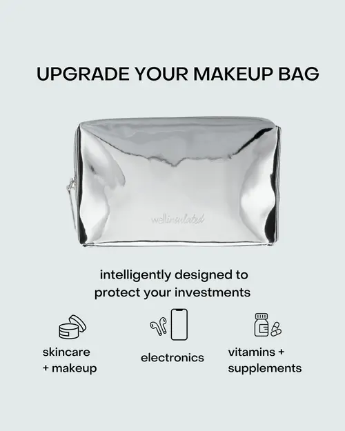 WELLINSULATED Limited Edition Performance Beauty Bag - Silver/lilac