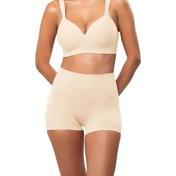 UNDEROUTFIT Smoothing At Waist Boyshort - Sand