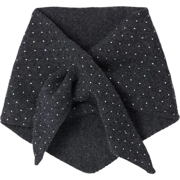 Sandro Wool And Cashmere Scarf - Charcoal Grey