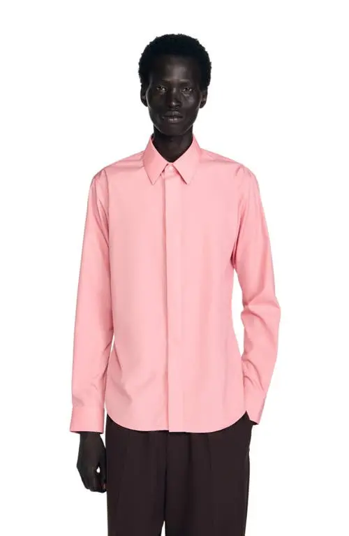 Sandro Plain Shirt - Baby Pink