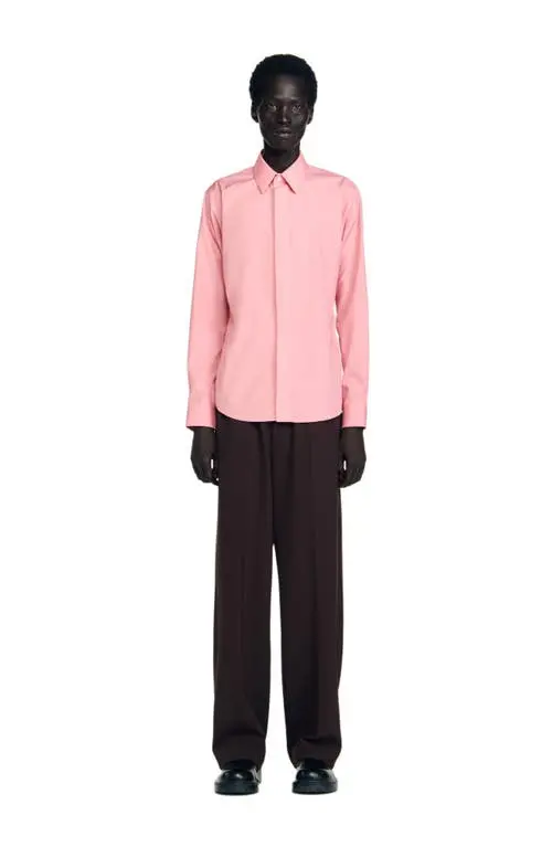 Sandro Plain Shirt - Baby Pink