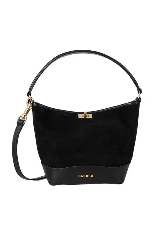 Sandro Tangoso Mini Bucket Bag - Black