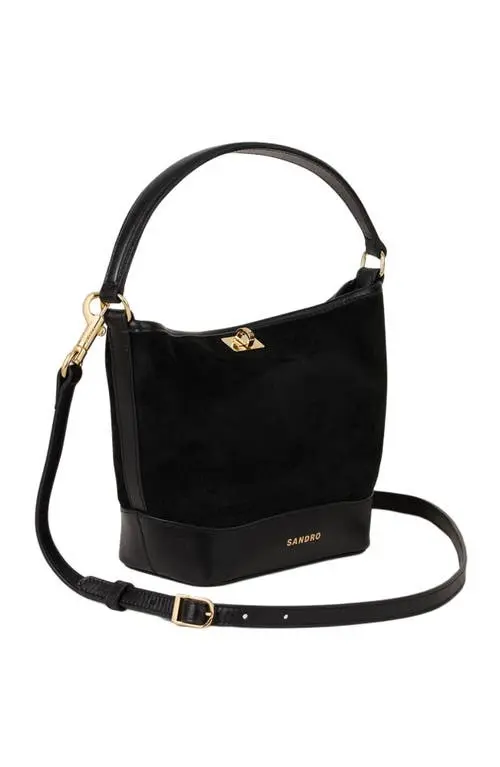 Sandro Tangoso Mini Bucket Bag - Black