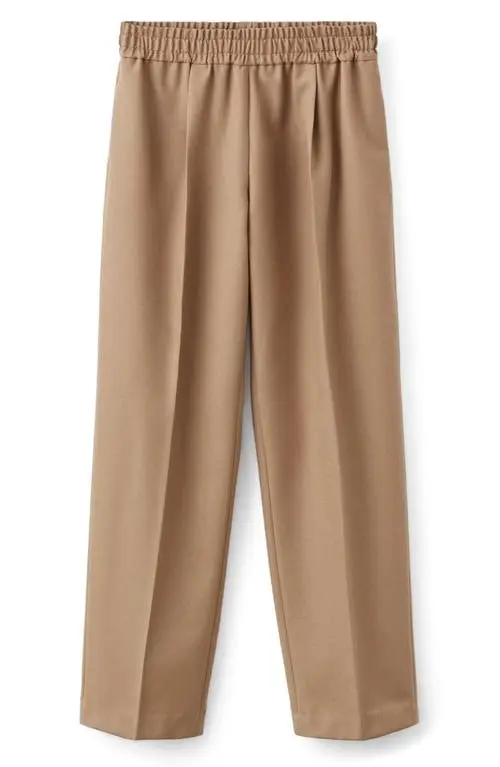 Mango Selection Elastic Waist Wool Trousers