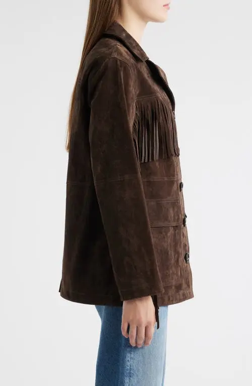 Sam Edelman Fringe Lambskin Suede Jacket
