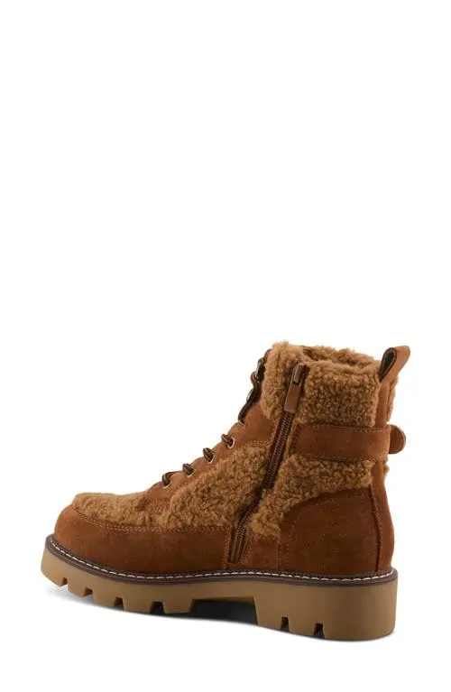 SPRING STEP SHOES Namiko High-pile Fleece Boots - Camel Multi Suede