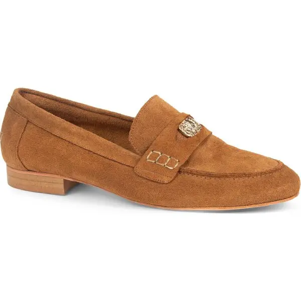 PATRICIA GREEN Vince Penny Loafer - Cognac Suede