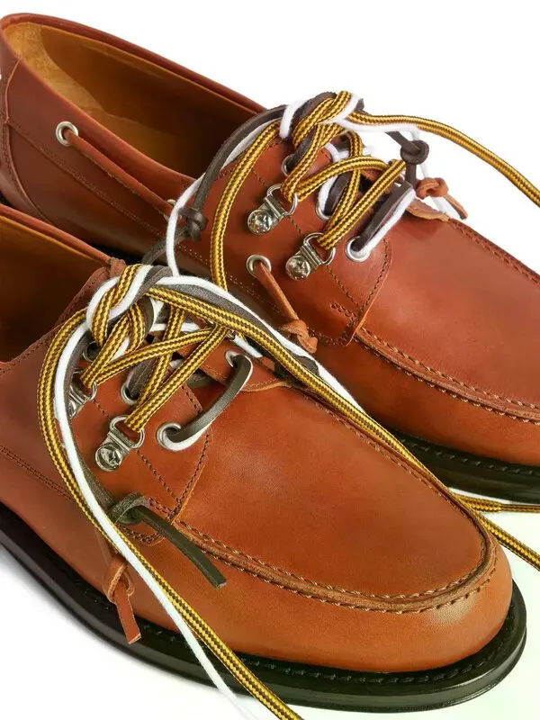 Dsquared2 Leather Boat Shoes - Brown
