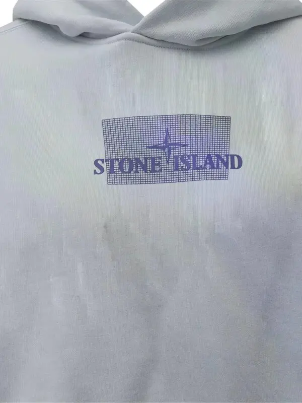 Stone Island Grid-print Hoodie