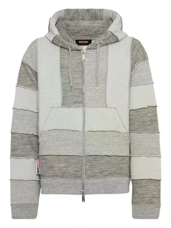 Dsquared2 Patchwork Hoodie - Grey