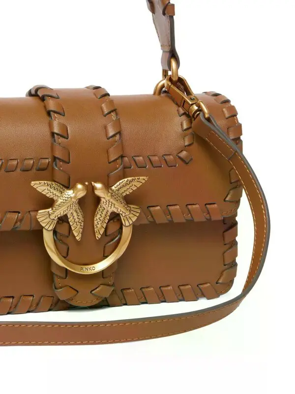 Pinko Braided-leather Crossbody Bag